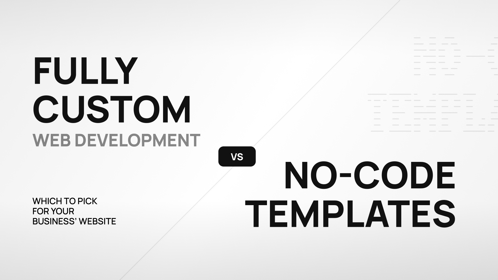 Template vs Custom Approach for Building your Business Website | Enes Bala